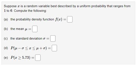 solved suppose x is a random variable best described by a