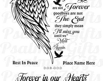 Memorial Angel Wings Svg Your Wings Were Ready But My Heart Etsy