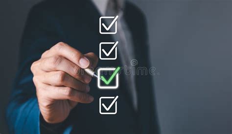 Checklist Concept Business Person Checklist Tick Answer Sign In