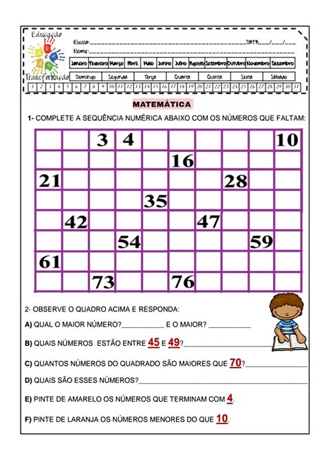 Imagem Relacionada Atividades De Sequencia Numerica Sequencia Porn