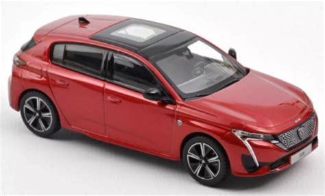 Modellino In Miniatura Peugeot 308 1 43 Norev GT Metallic Rosso 2021