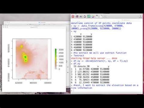 R Studio Extract Raster Values By XY Coordinate And Line YouTube