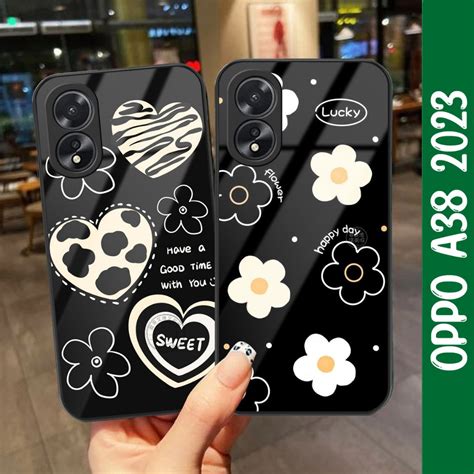 Jual Softcase Glass Kaca Oppo A38 2023 Terbaru Casing Handphone MG12