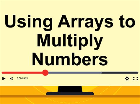 video tutorial using arrays to multiply numbers example 1 media4math