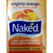 Naked Mighty Mango Juice Smoothie Calories Nutrition Analysis More