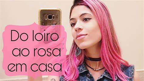 Pintando O Cabelo De Rosa Sozinha Em Casa Youtube