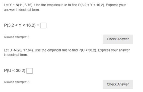 solved let y∼n 11 6 76 use the empirical rule to find