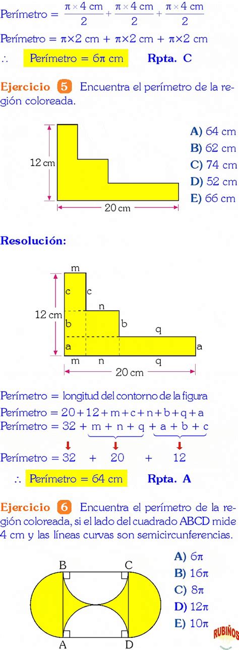 Figuras Compuestas Area Y Perimetro Ejercicios