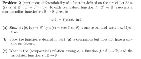 solved problem 2 continuous differentiability of a function