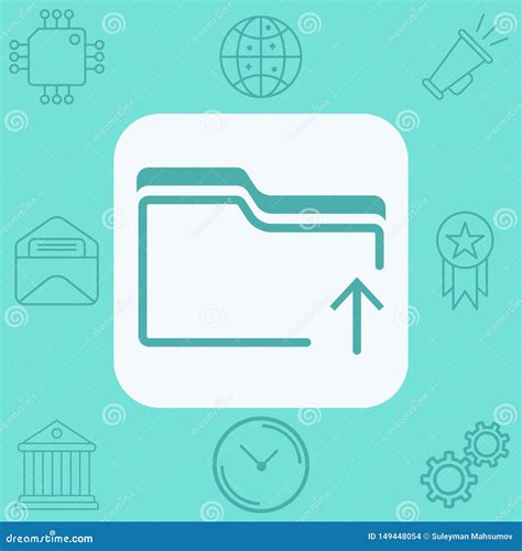 S Mbolo De La Muestra Del Icono Del Vector De La Carpeta Stock De