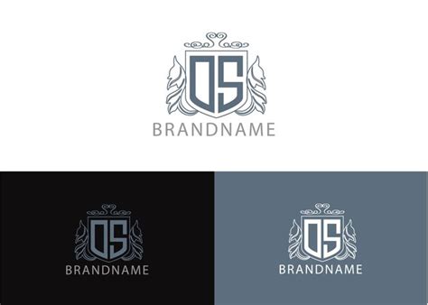 Moderne Monogramm Anfangsbuchstaben Os Logo Designvorlage Premium Vektor