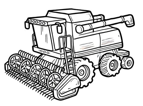 Desenhos De Trator E Colheitadeira Para Colorir E Imprimir