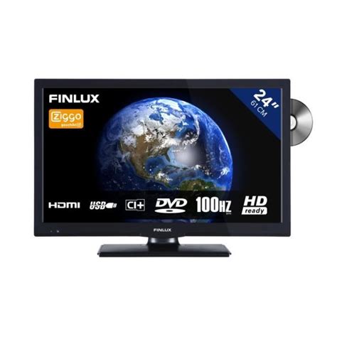 Téléviseur 24 pouces 61 cm LED HD Ready avec lecteur DVD intégré et