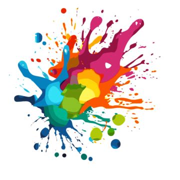 Paint Splatter Clipart Vector Paint Clipart In The Style Of Organic