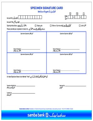 Fillable Online Specimen Signature Form Fill Out And Sign Printable