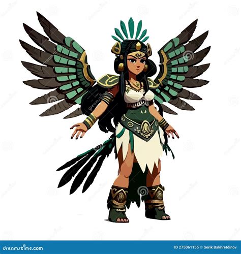 Female Aztec Warrior Drawing