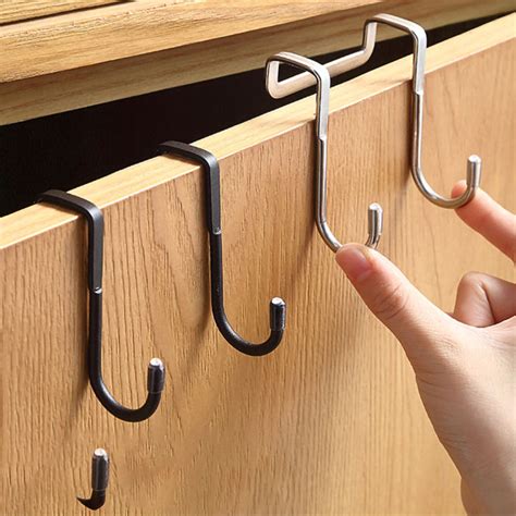 Stainless Steel Hook Free Punching Double S Shape Hook Kitchen Bathroom