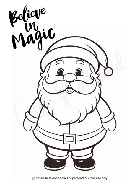 91 CUTEST Santa Coloring Pages Cassie Smallwood Santa Coloring