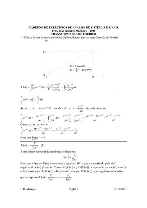 PDF EXERCÍCIOS RESOLVIDOS DE TRANSFORMADAS DE FOURIER DOKUMEN TIPS