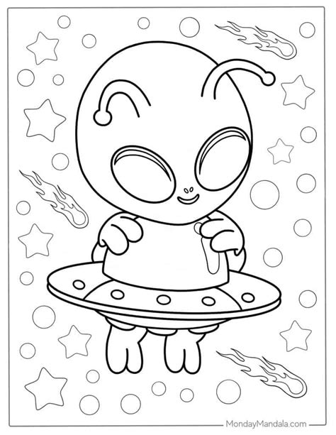 Alien Head Coloring Page