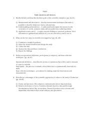 Unit Study Questions And Answers Docx Unit Study Questions And