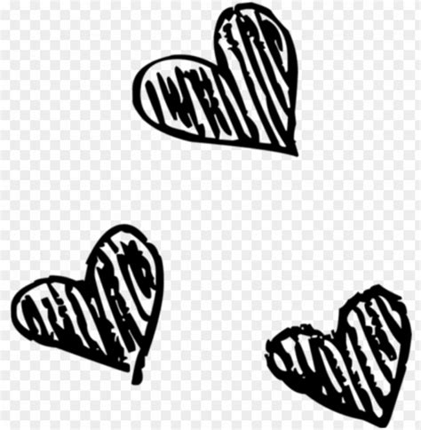 Heart Hearts Black Tumblr Drawing Draw Png Tumblr Drawn Black And