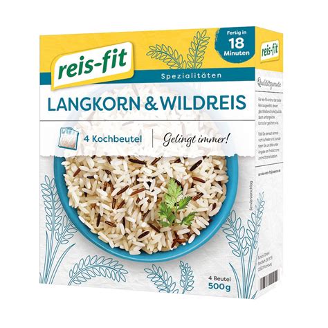 Reis Fit Langkorn Wildreis 500g Reis Fit Marken Reiskontor