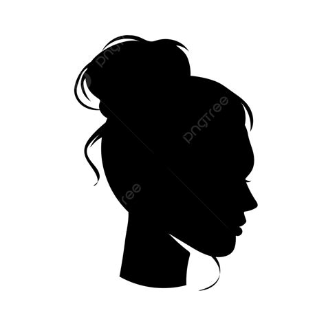 Black Woman Face Silhouette On Transparent Background Woman Silhouette
