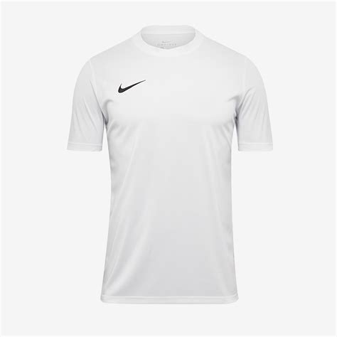 Nike Youths Park VI SS Jersey Junior Football Teamwear White Black