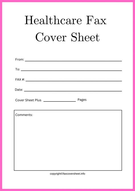 Healthcare Fax Cover Sheet Templates Printable In PDF Word