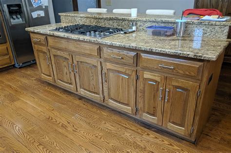 Restaining Oak Kitchen Cabinets Before And After Cabinets Matttroy