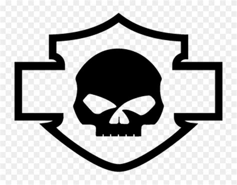 Silhouette Davidson At Getdrawings Free For Bar And Shield Skull