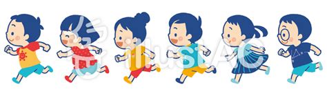 人生 子ども 走っ て いる イラスト