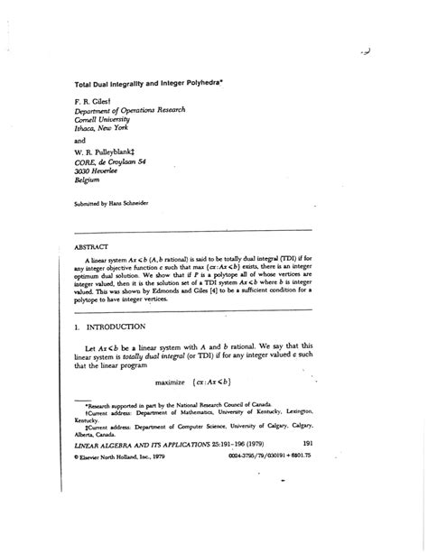 pdf total dual integrality and integer polyhedra