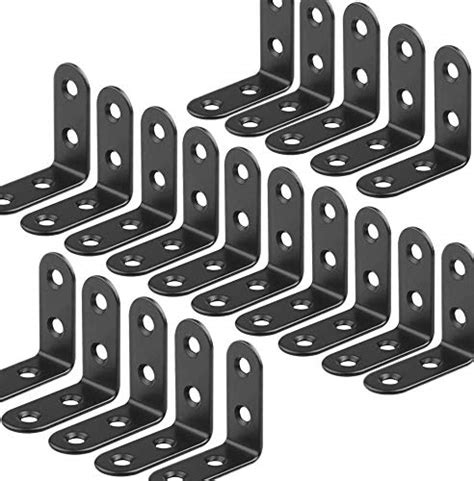 Buy 20Pcs 2x2 Inch Black L Bracket Stainless Steel Corner Brace Heavy