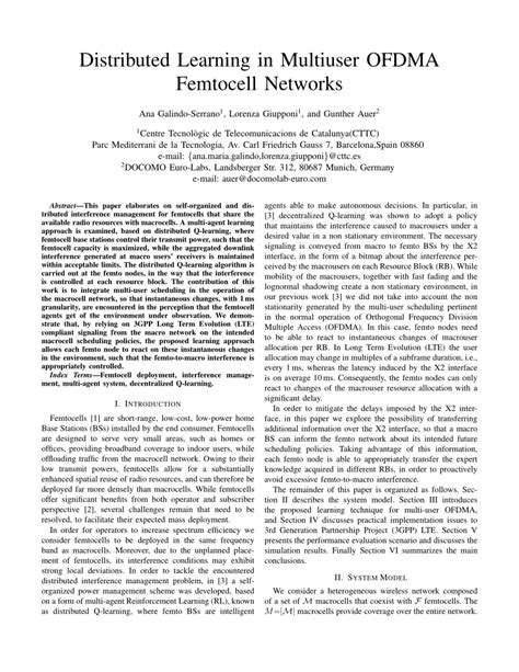 pdf distributed learning in multiuser ofdma femtocell networks