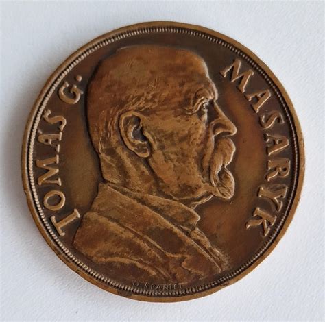 Bronzová Medaile 60 mm 1935 T G Masaryk Na Paměť 85 Narozenin