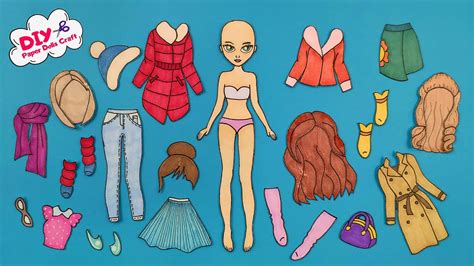 DIY CLOTHING FOR PAPER DOLLS DRESS UP PAPER CRAFTS HAIRSTYLE AND NEW