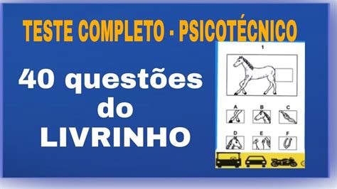 Teste Psicot Cnico Do Detran Quest Es Do Livrinho Testes Detran
