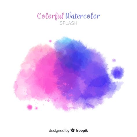 Fondo Manchas Acuarela Duotono Vector Gratis