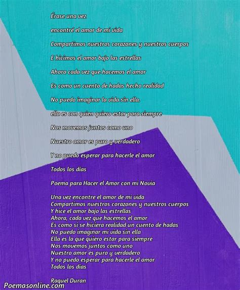 Cinco Mejores Poemas Para Hacer El Amor Con Mi Novia Poemas Online