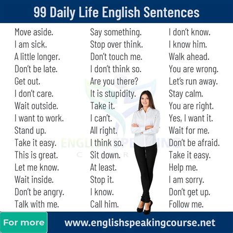 99 English Sentences For Daily Use English Sentences