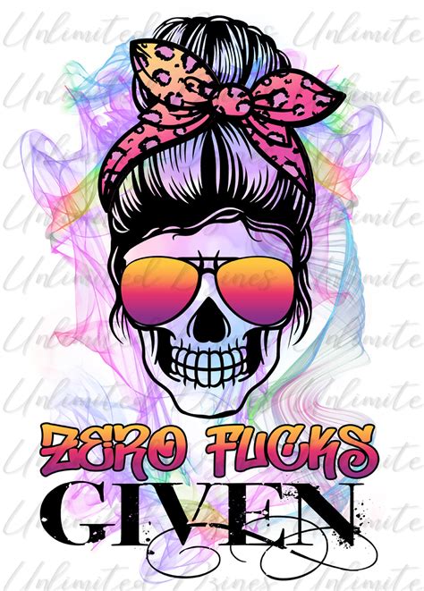 Zero Fucks Given Svg Skull Svg No Fucks Given Svg Etsy Starbucks The