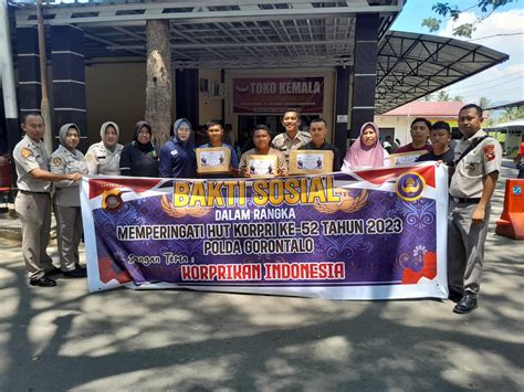 JELANG HUT KORPRI KE 52 TAHUN 2023 POLDA GORONTALO SALURKAN SERIBU