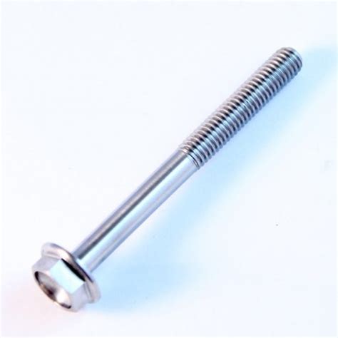 M6 X 55mm TITANIUM Hex Flange Bolt Titan Classics