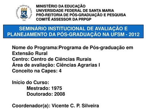 Ppt Semin Rio Institucional De Avalia O E Planejamento Da P S