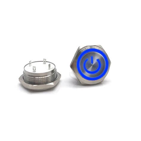 Wodoodporny metalowy przełącznik przyciskowy 12 16 19 22mm