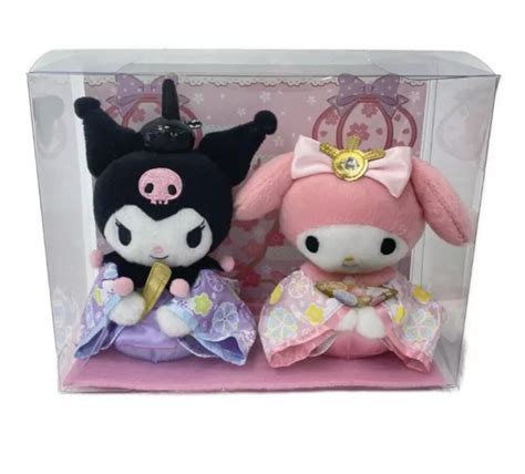 Sanrio Characters My Melody Kuromi Hinamatsuri Kimono Plush Toy Doll