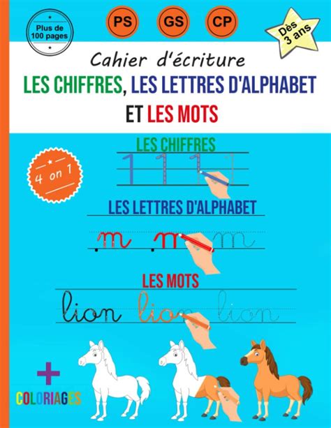 Buy Cahier D Criture Les Chiffres Les Lettres D Alphabet Et Les