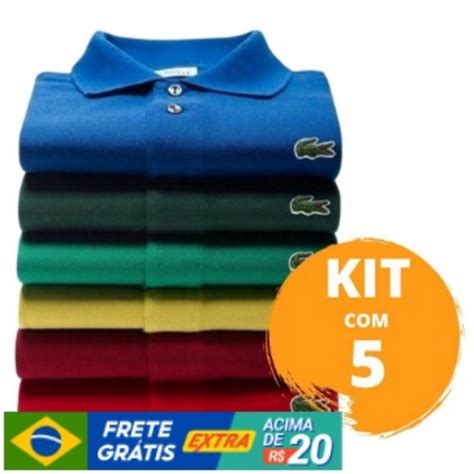 Kit 5 Camisas Polo Masculina PLUS SIZE P M G GG G1 G2 G3 G4 G5 Shopee